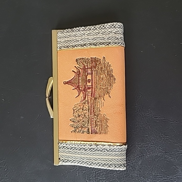 Bags | Vintage 8s Asian Leather Clutch Wallet Snake Skin Trimmed | Poshmark